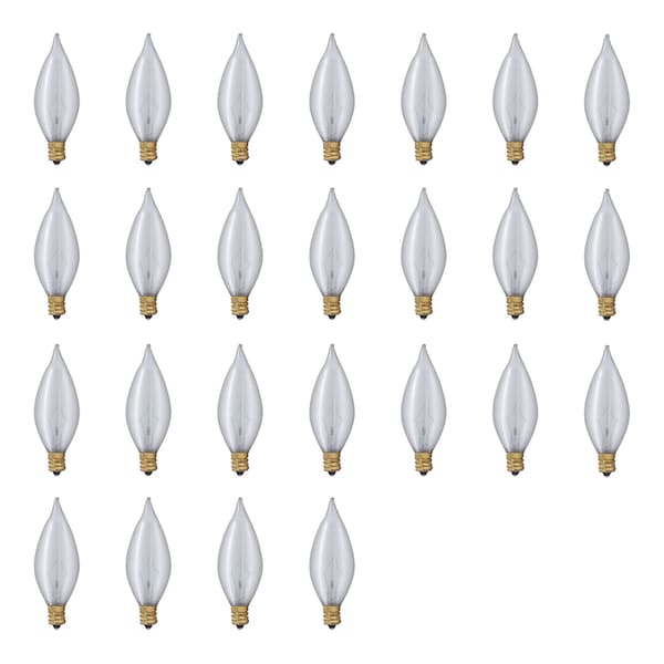 Bulbrite Spunlite 60w Dimmable C11 Incandescent Light Bulbs Candelabra E12 Base Satin Finish 
